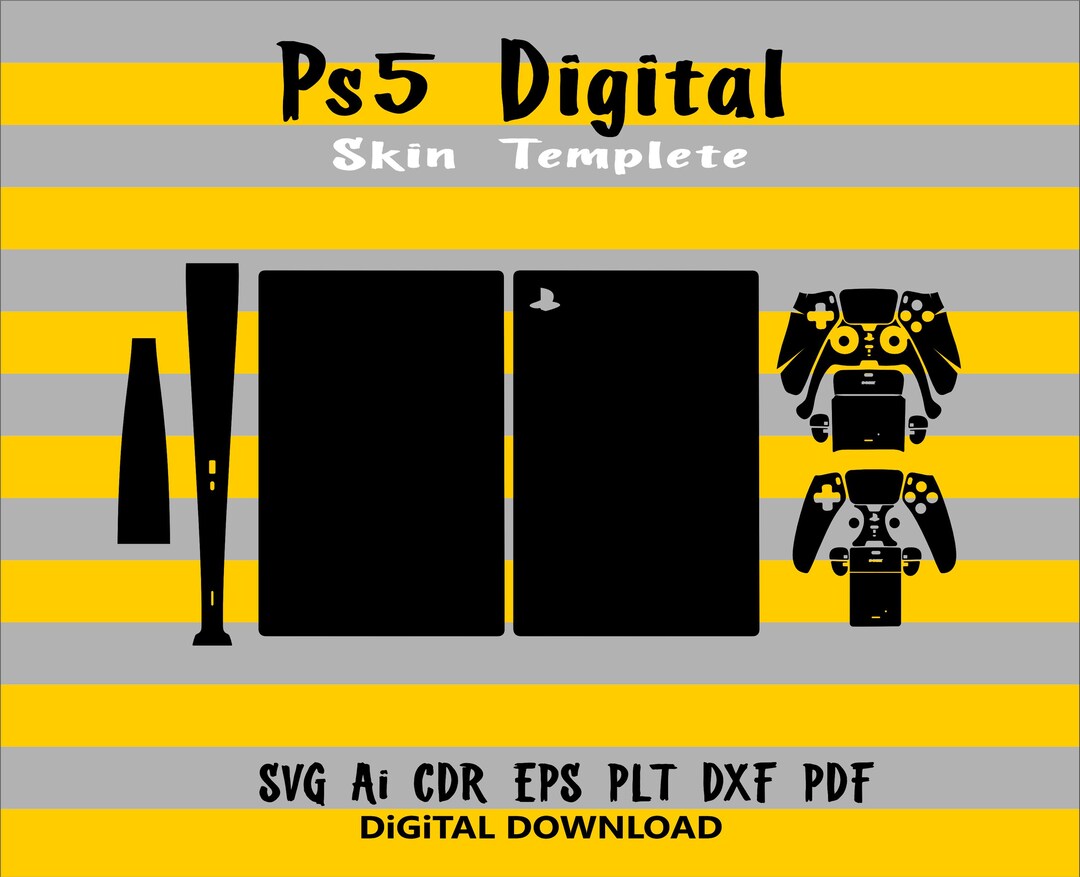 Ps5 Digital Vector Cut File - Ps5 Digital Vector Cut File - Wrap ...