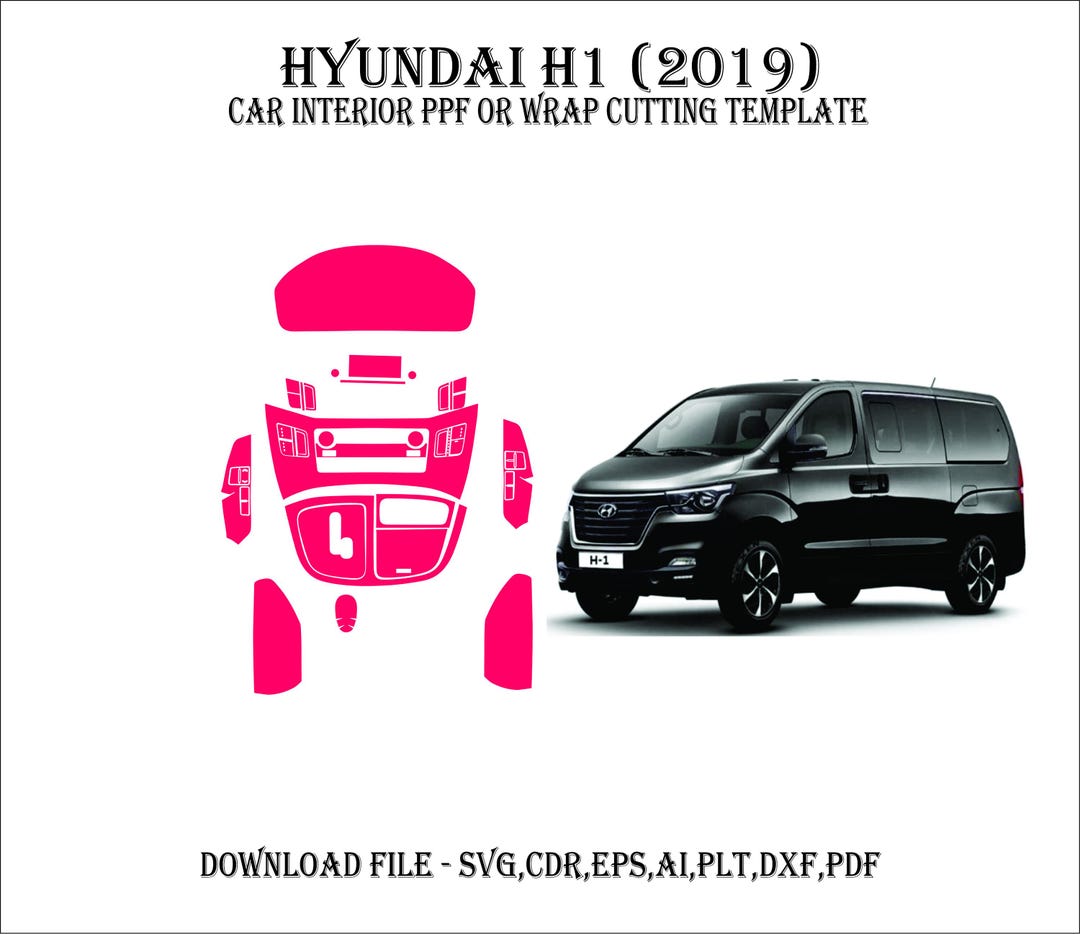 Hyundai H1 2019 - Wrap Template - Scale Template Design Vector Digital ...