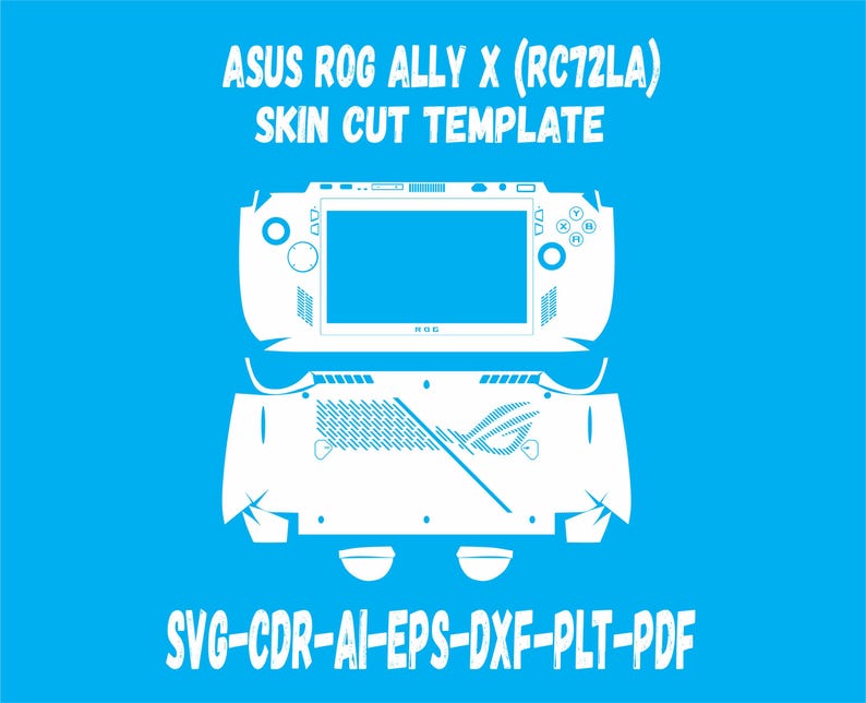 ASUS Rog Ally X 2024 RC72LA Skin Vector Template File Skin Die Cut ...