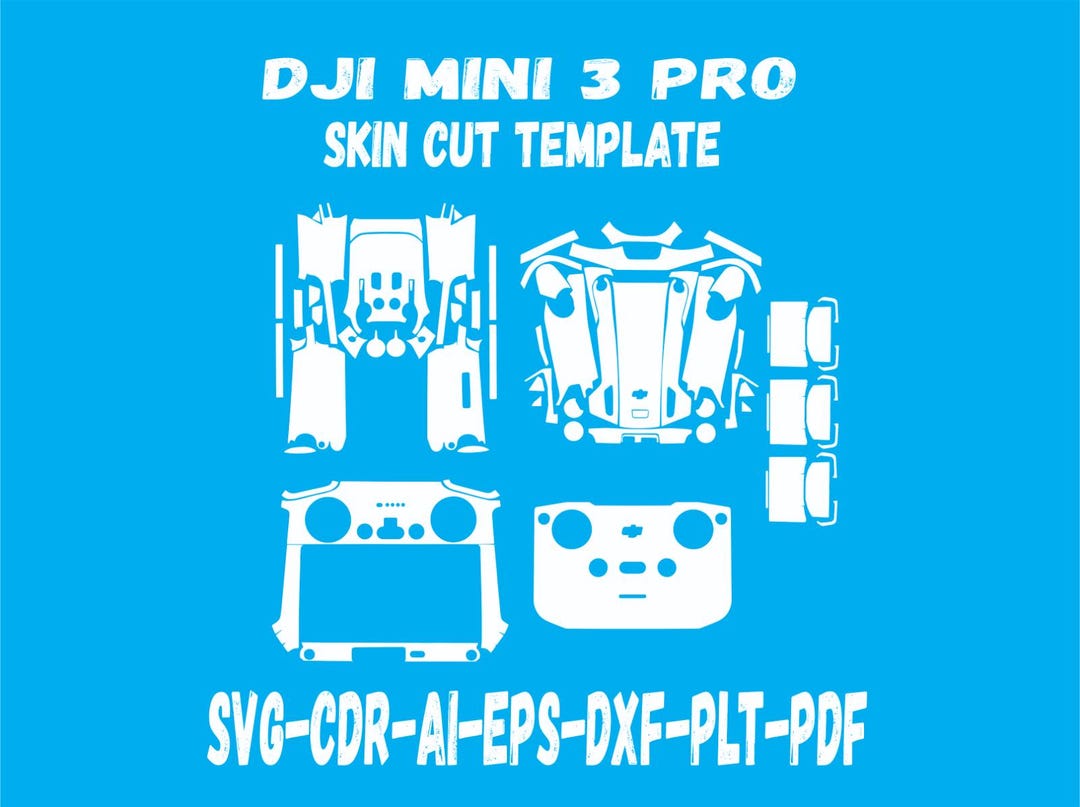 Dji Mini 3 Pro Skin Template Vector File Template Skin Die Cut Skin ...