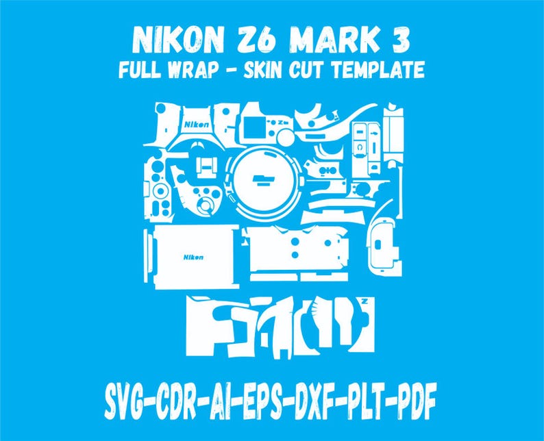 Nikon Z6 Mark 3 Skin Vector Template File Skin Die Cut Layout Svg Skin ...