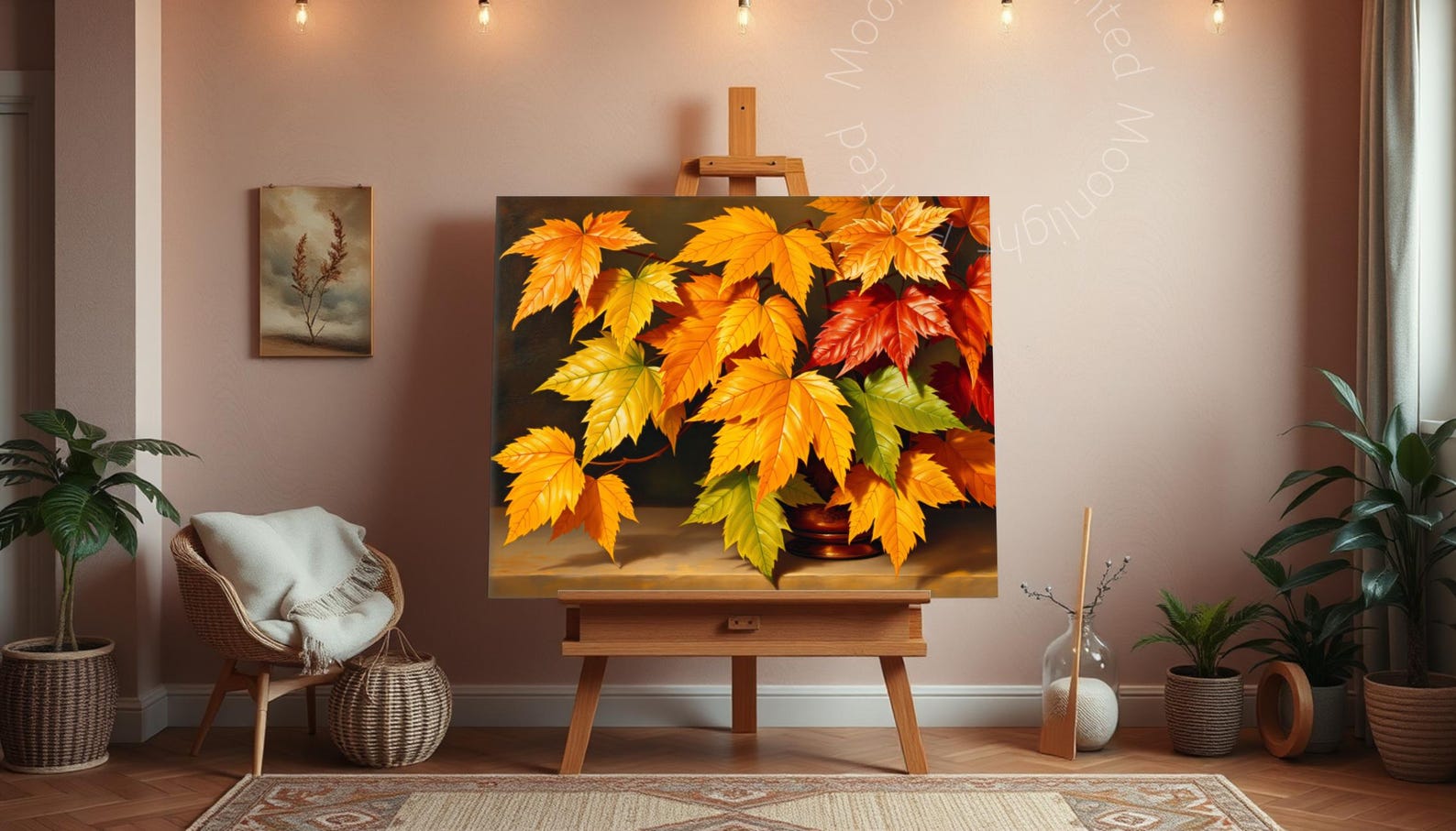 Still Life With Leaves of the Fall Autumn Digital Art Impressionist ...