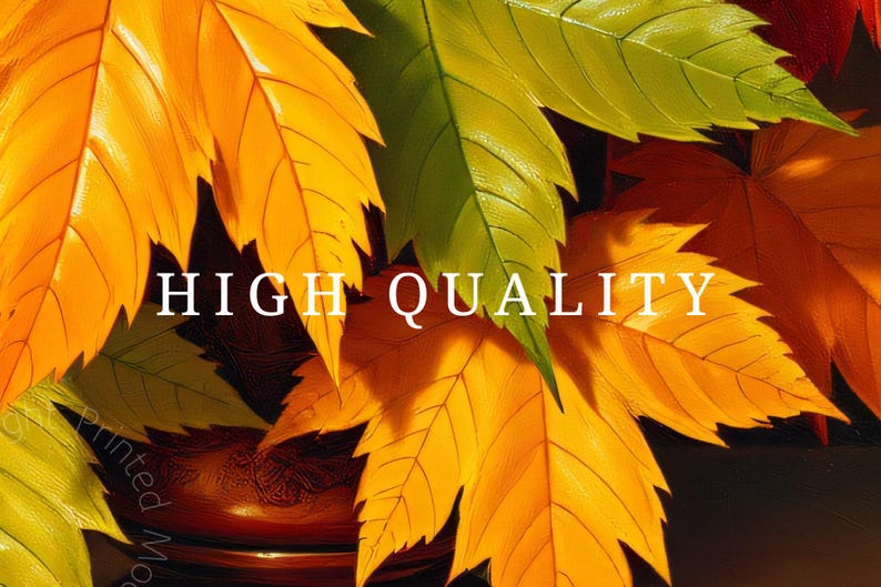 Still Life With Leaves of the Fall Autumn Digital Art Impressionist ...