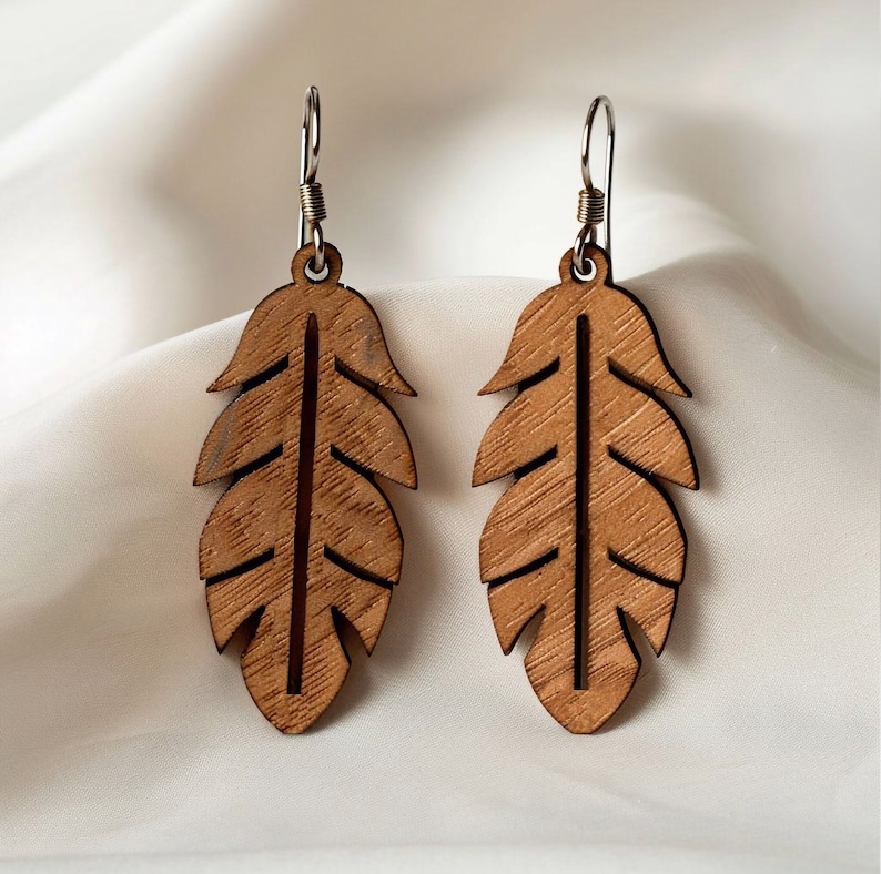 Leaf Earring Svg, Wood Earring Svg, Laser Cut, Digital Download File - Etsy