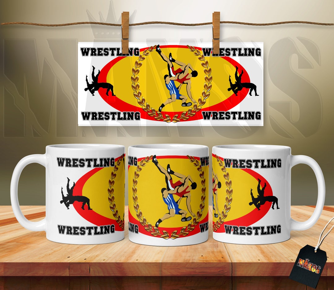 Wrestling Masterpiece Mug: Savor the Flair of Sports! | Wrestling Mug ...