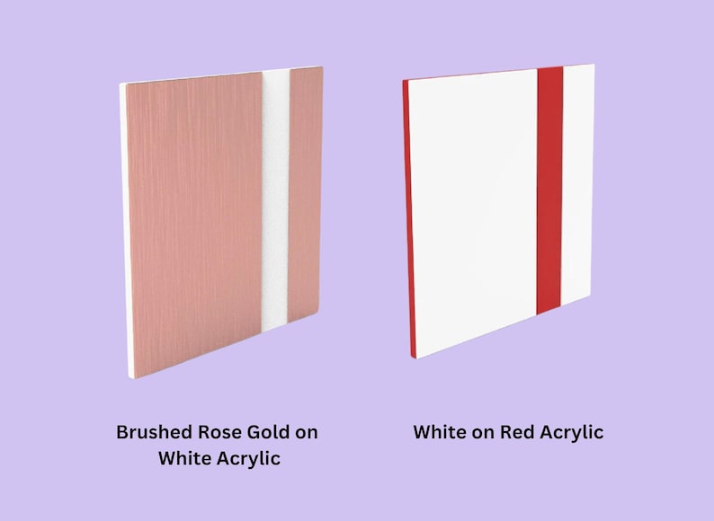 2 Ply Acrylic Sheets for Laser Engraving UV Stabilized for Indoor ...