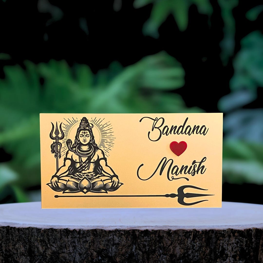 Personalized Shiva Nameplate | Modern Acrylic Hindu Address Sign - Etsy