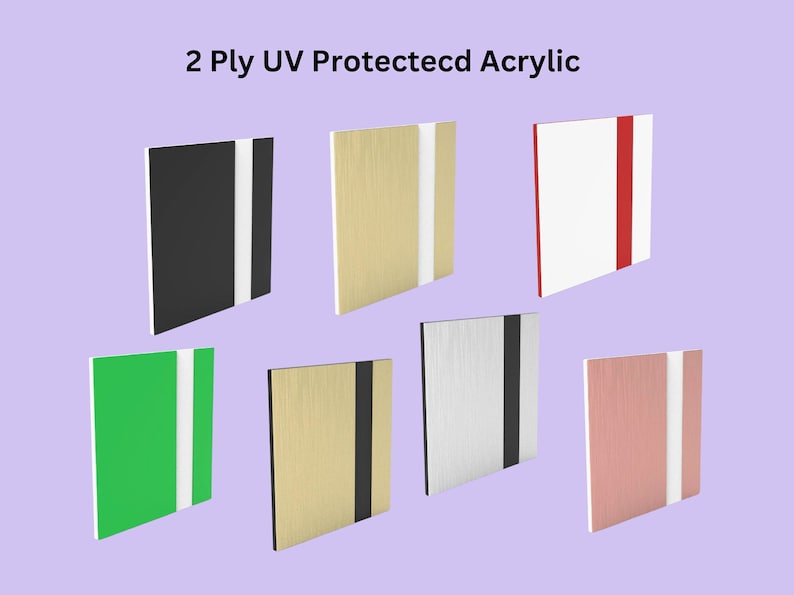 2 Ply Acrylic Sheets for Laser Engraving UV Stabilized for Indoor ...