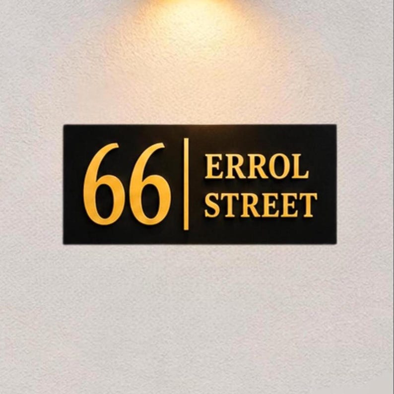 Custom House Sign | Minimalist Address Plaque | Modern Acrylic Door ...
