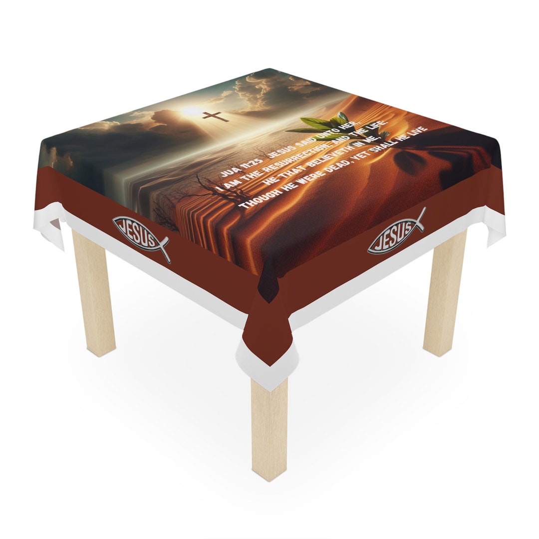 The 7 I Am of Jesus Tablecloth Christian Products Church Christian Gift ...