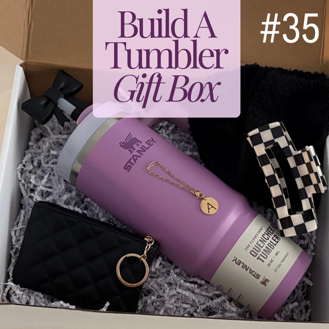 Custom Tumbler Gift Box Set Build A Box Gift Cup Gift Set Birthday Gift ...