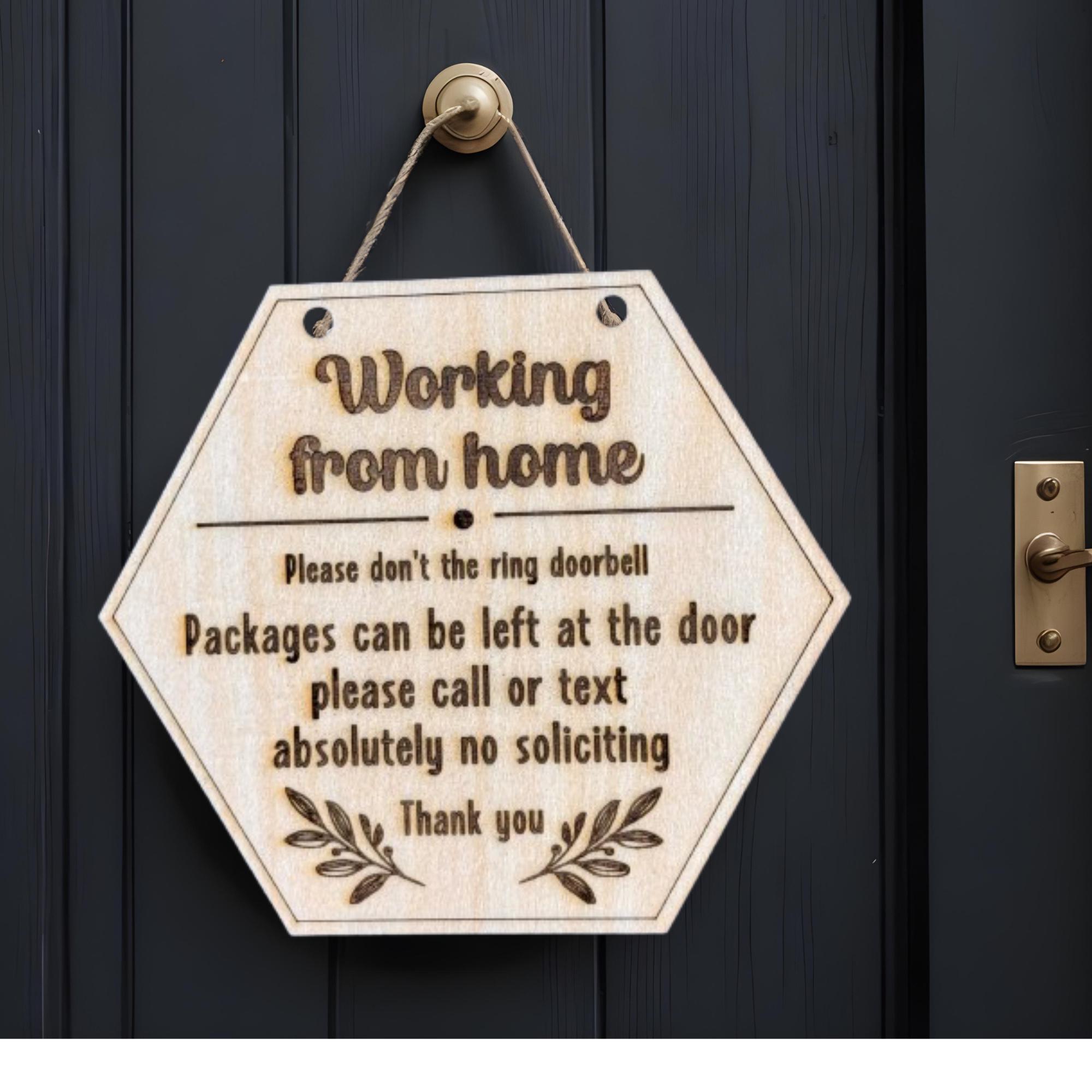 Working From Home Do Not Disturb Door Hanger for Home Office, No ...