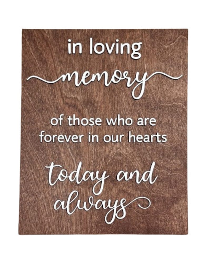 In Loving Memory Wedding Sign, Rustic Wood Remembrance Table Decor ...