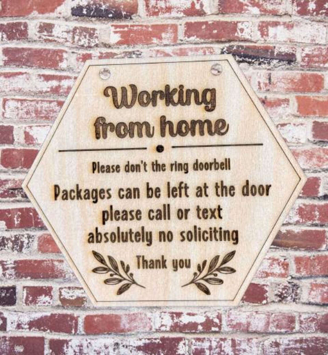 Working From Home Do Not Disturb Door Hanger for Home Office, No ...