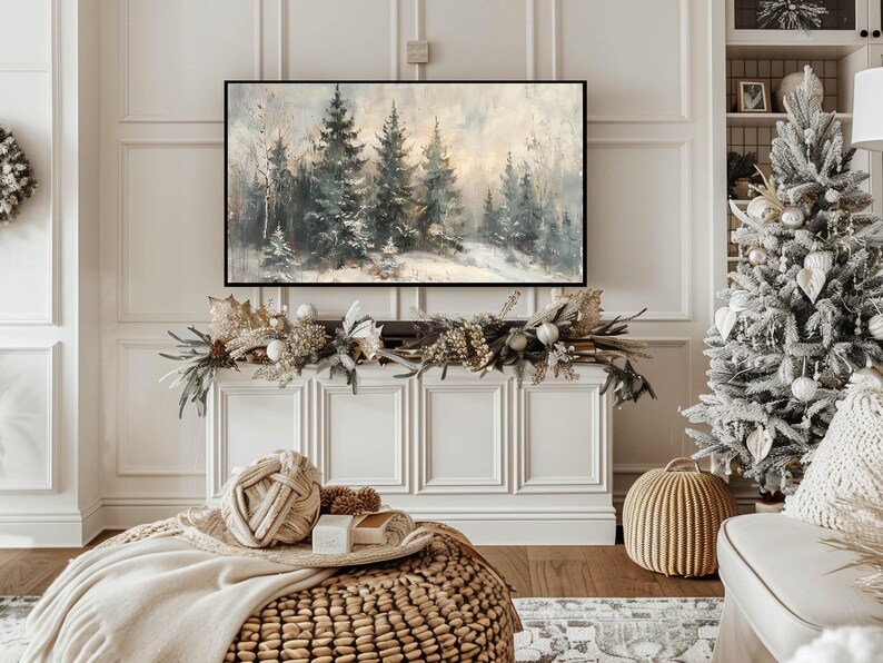 Samsung Frame Tv Art for Christmas | Christmas Decor | Christmas Party ...