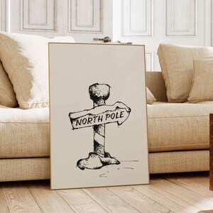 Christmas Printable Wall Art | Christmas Decor | North Pole Sign ...