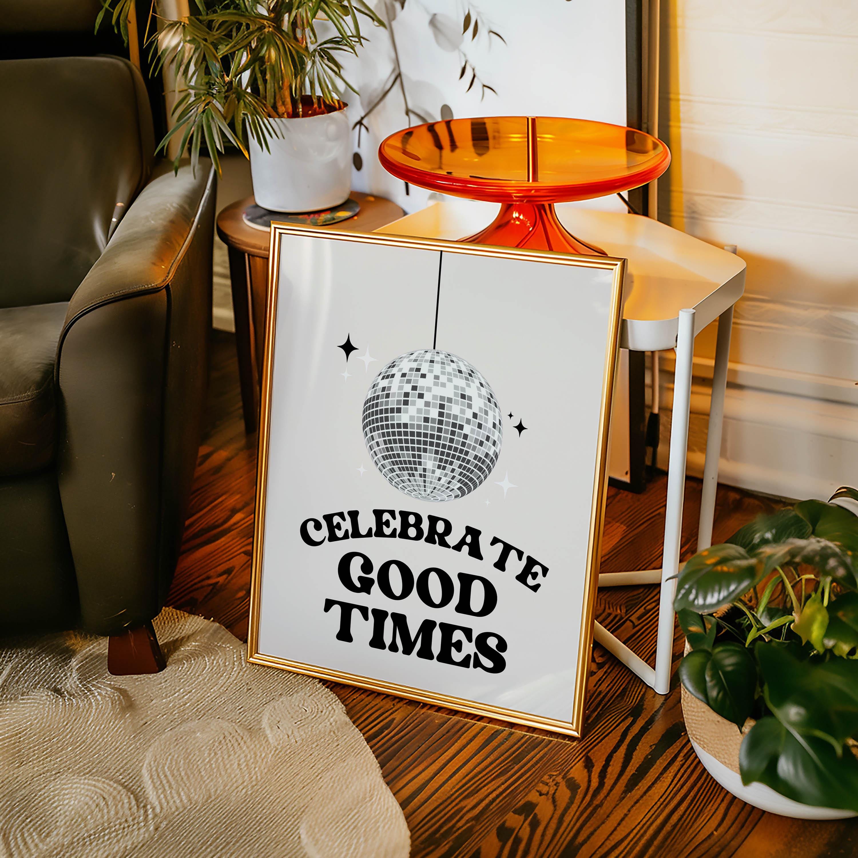 Disco Wall Art | New Year 2025 Printable Wall Art | Disco Ball Decor ...