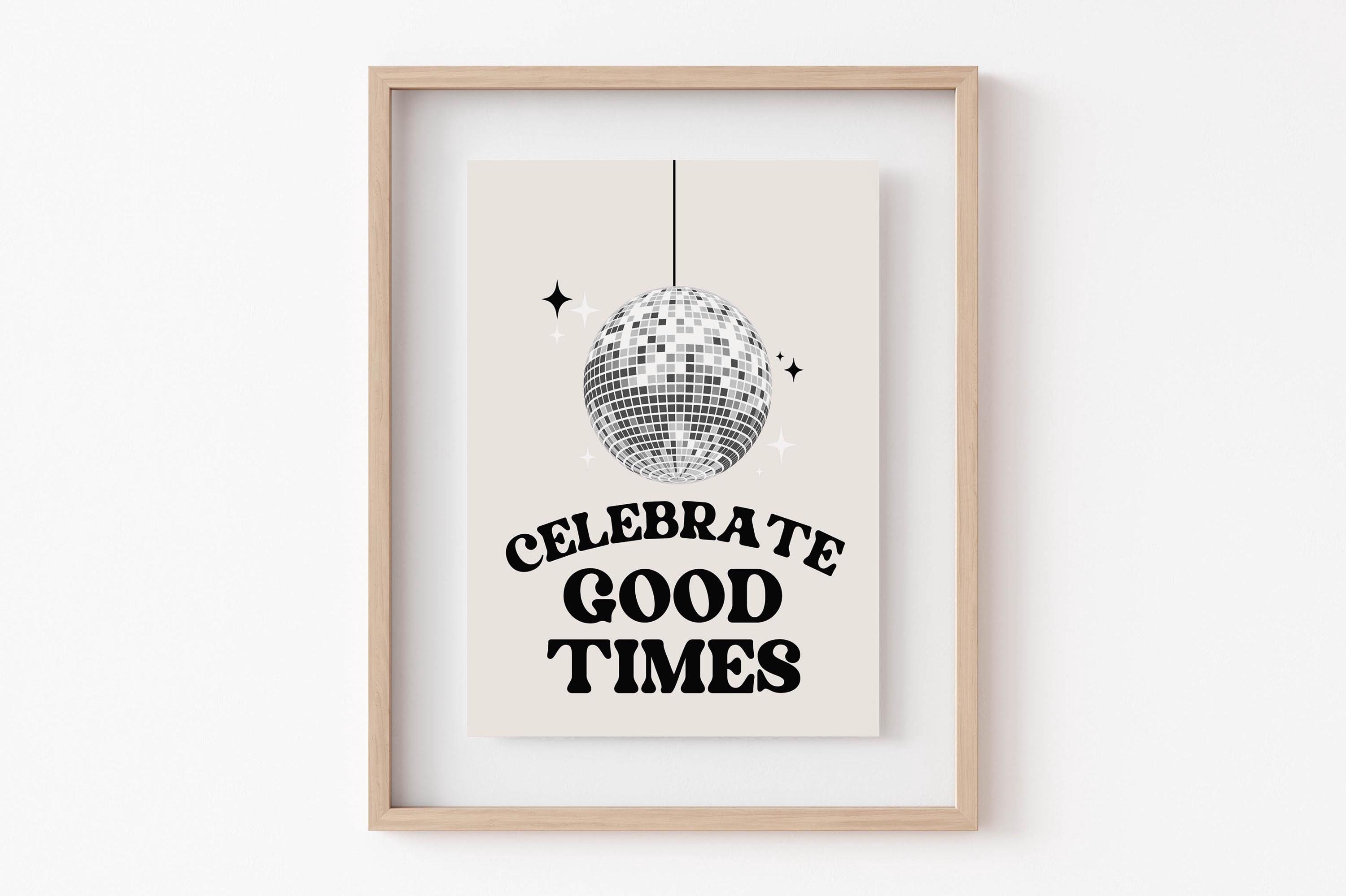 Disco Wall Art | New Year 2025 Printable Wall Art | Disco Ball Decor ...
