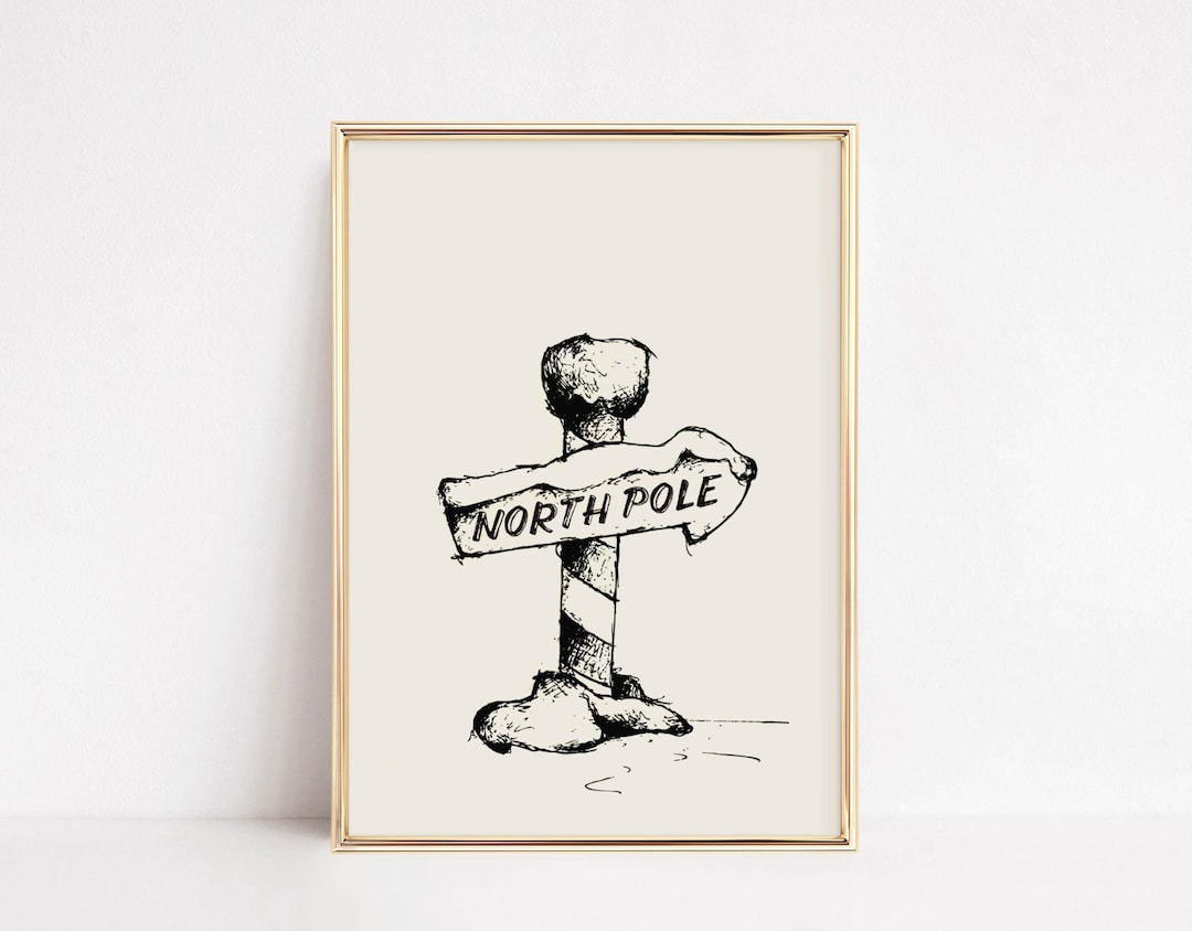 Christmas Printable Wall Art | Christmas Decor | North Pole Sign ...