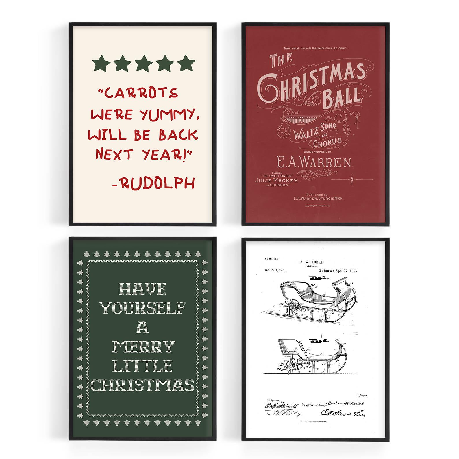 Christmas Printable Wall Art | SET OF 20 Christmas Gallery Wall Bundle ...