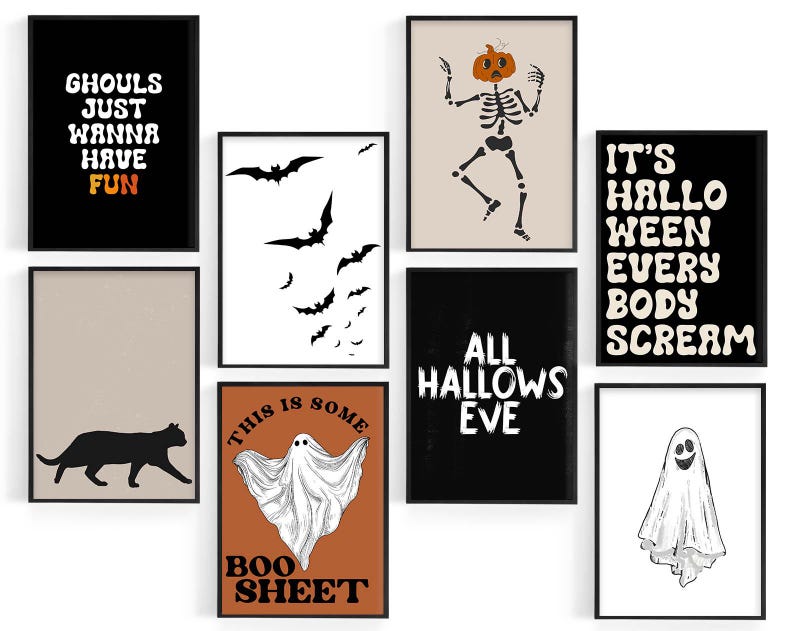 30 HALLOWEEN PRINTS | Halloween Printable Wall Art | Halloween Decor ...