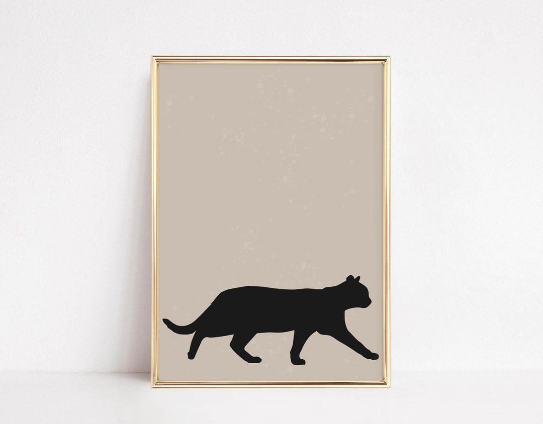 Halloween Decor | Black Cat Print | Halloween Printable Wall Art | Fall ...