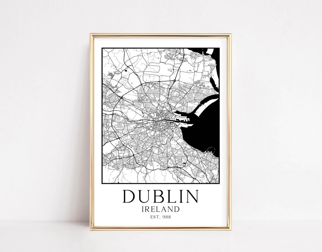 Dublin Poster | St. Patricks Day Decor | Map Art | Irish Wall Art ...