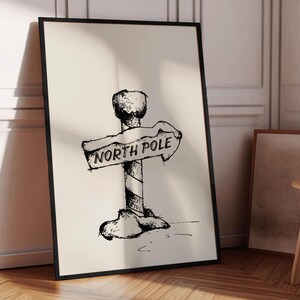Christmas Printable Wall Art | Christmas Decor | North Pole Sign ...