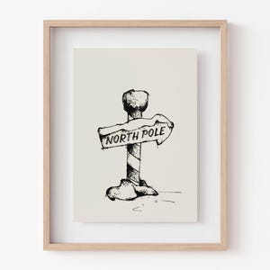 Christmas Printable Wall Art | Christmas Decor | North Pole Sign ...