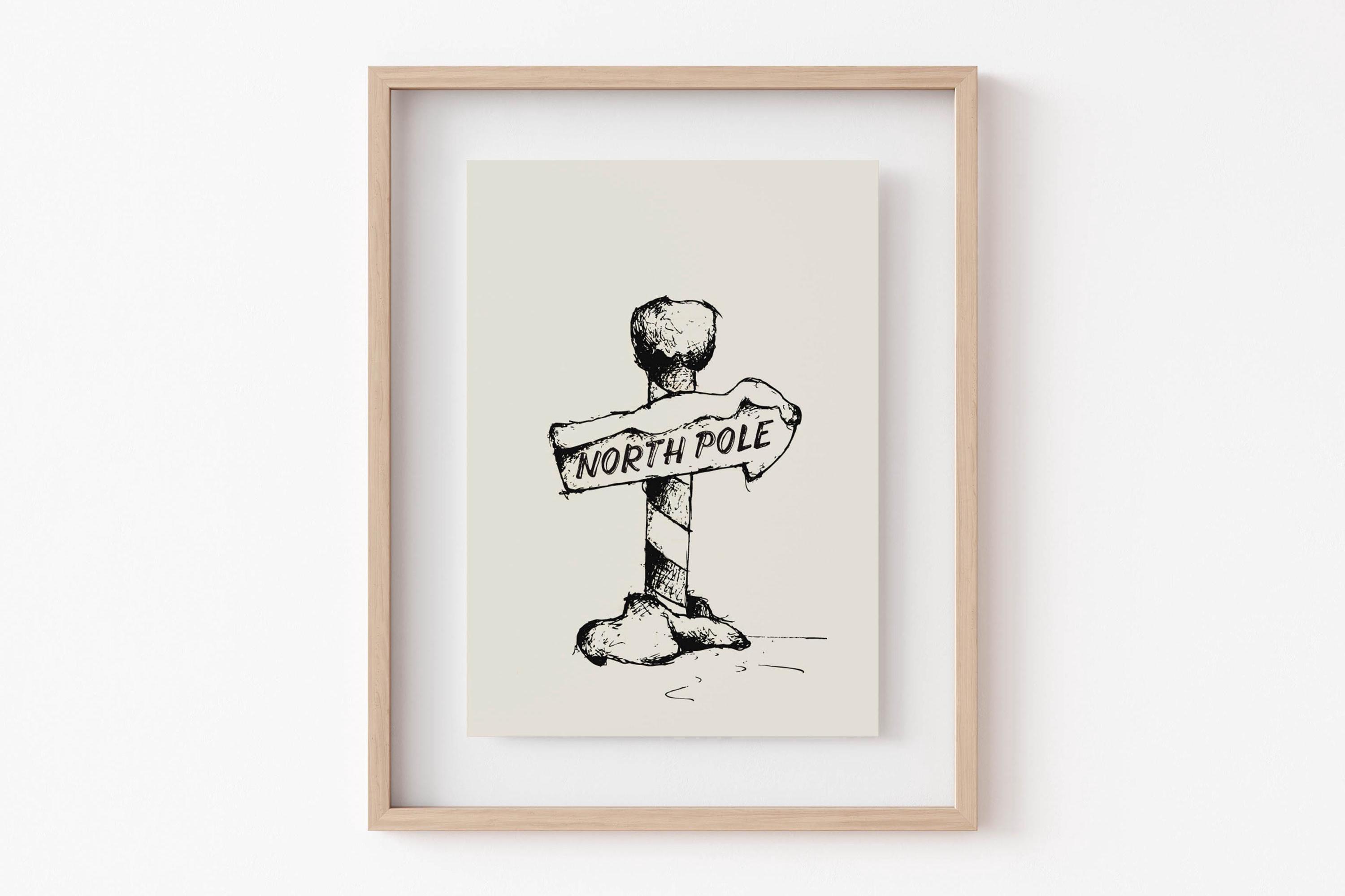 Christmas Printable Wall Art | Christmas Decor | North Pole Sign ...