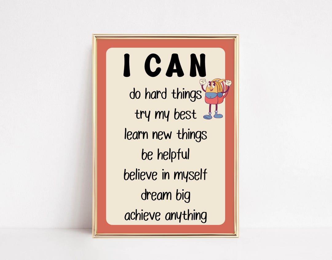 Classroom Decor Printable Wall Art | Kids Affirmation Wall Decor | Kids ...