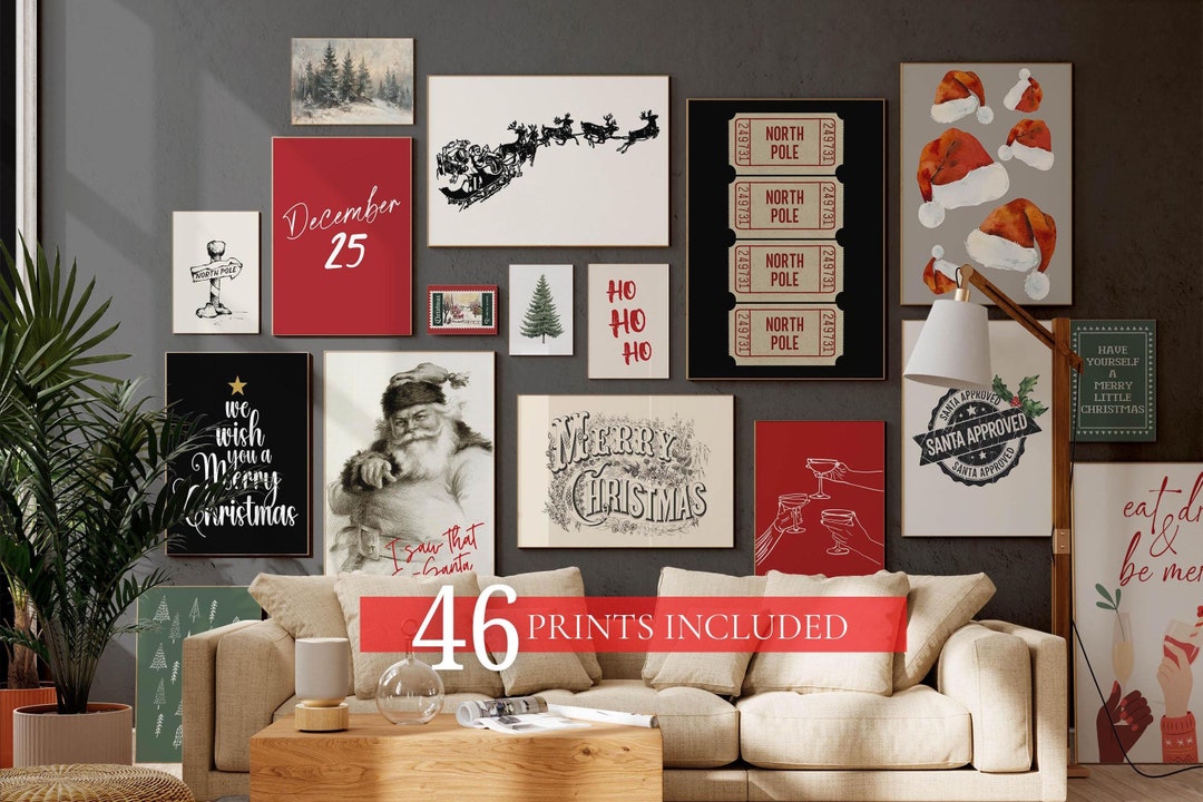 CHRISTMAS SUPER BUNDLE 46 Prints | Christmas Printable Wall Art ...