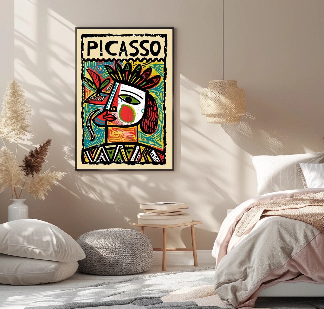 Vintage Poster, Simple Shapes, Cubism Picasso Art Style, Minimalist ...