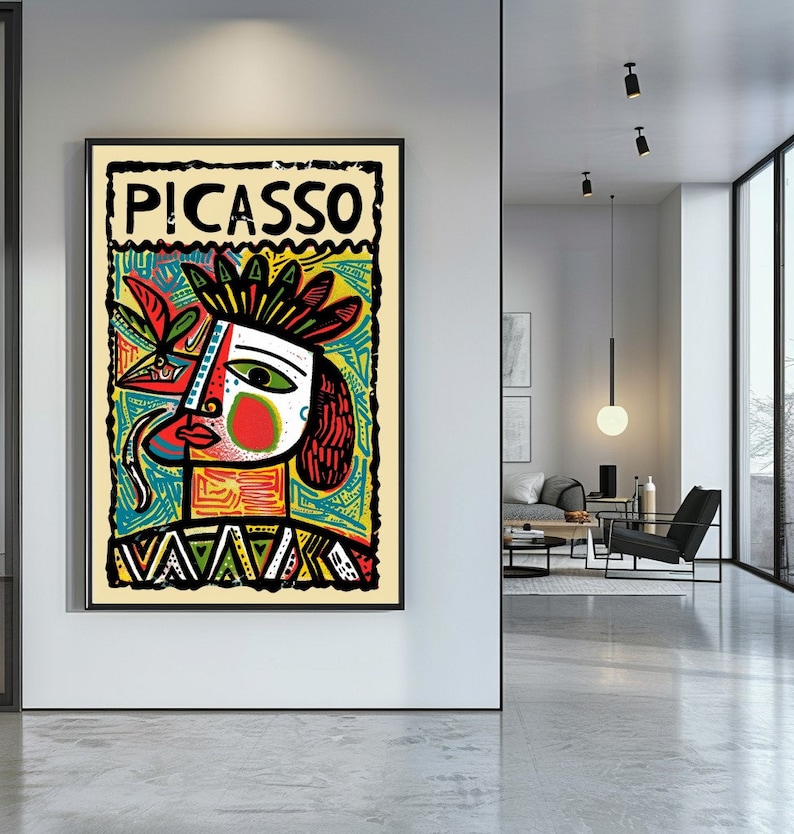 Vintage Poster, Simple Shapes, Cubism Picasso Art Style, Minimalist ...