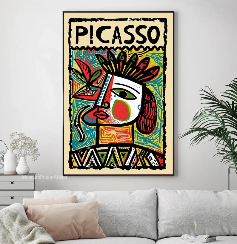 Vintage Poster, Simple Shapes, Cubism Picasso Art Style, Minimalist ...