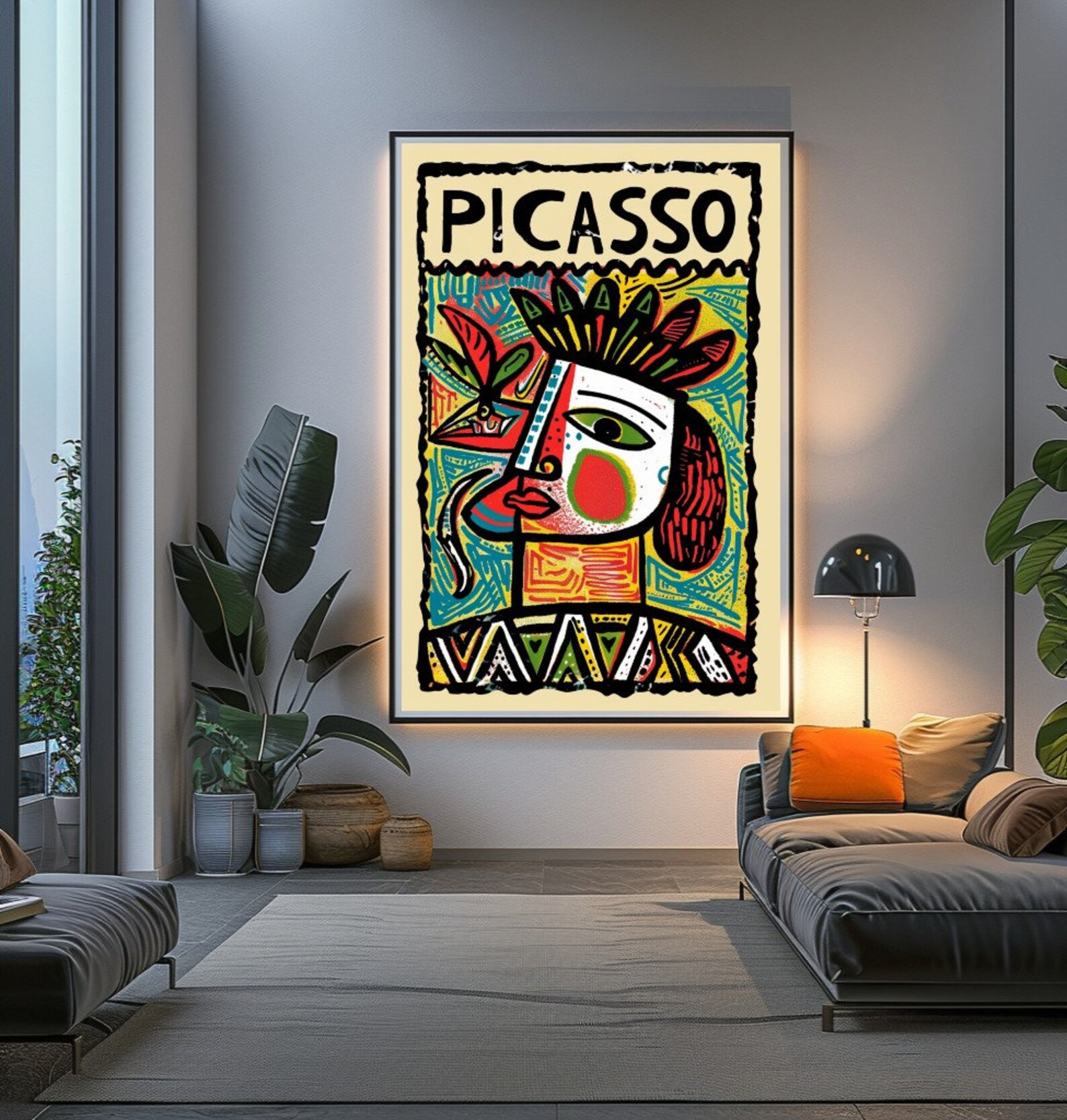 Vintage Poster, Simple Shapes, Cubism Picasso Art Style, Minimalist ...
