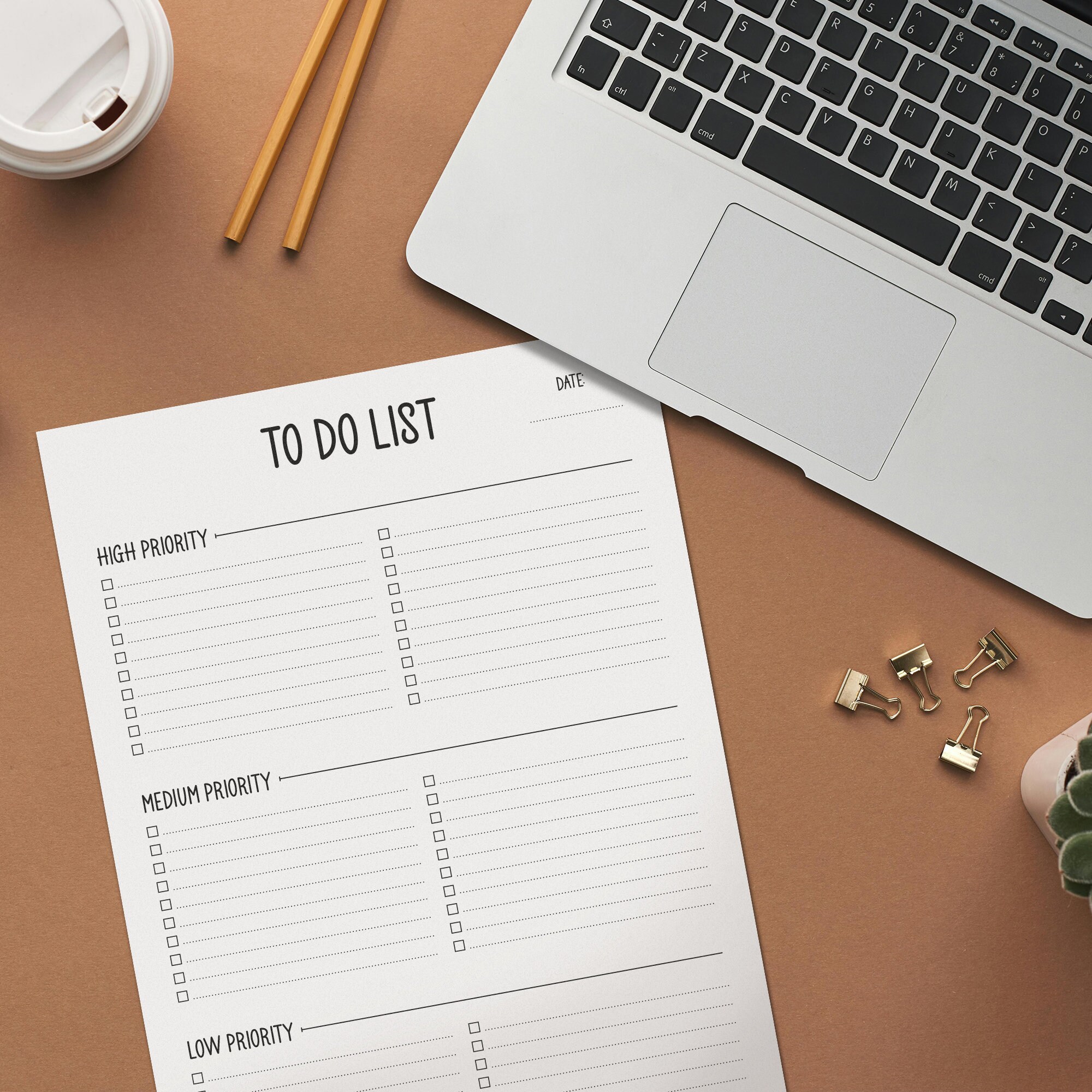 Printable to Do List | Priority Productivity | Print at Home PDF | A4 ...