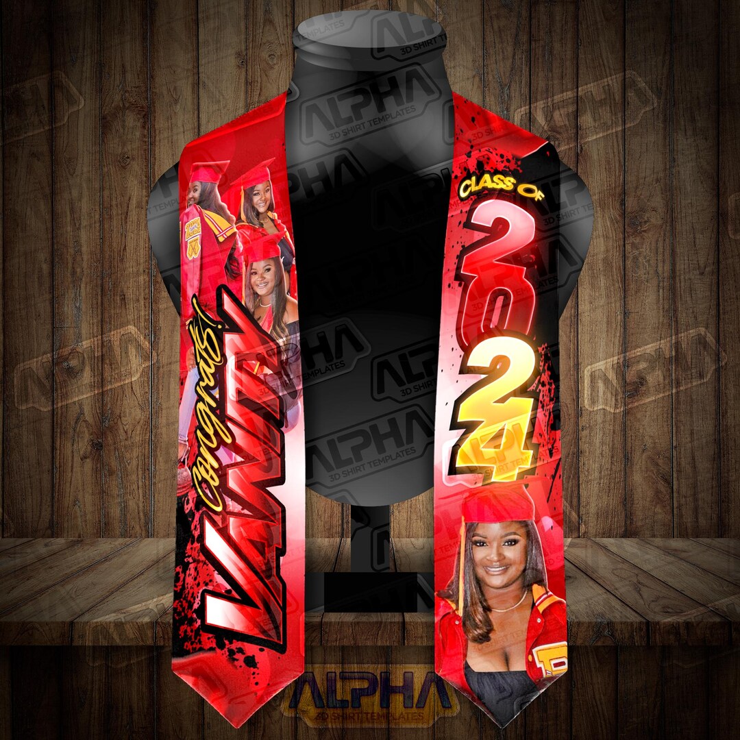 Graduation Stole, Shash Template DIY Editable Template 2025 Photoshop ...