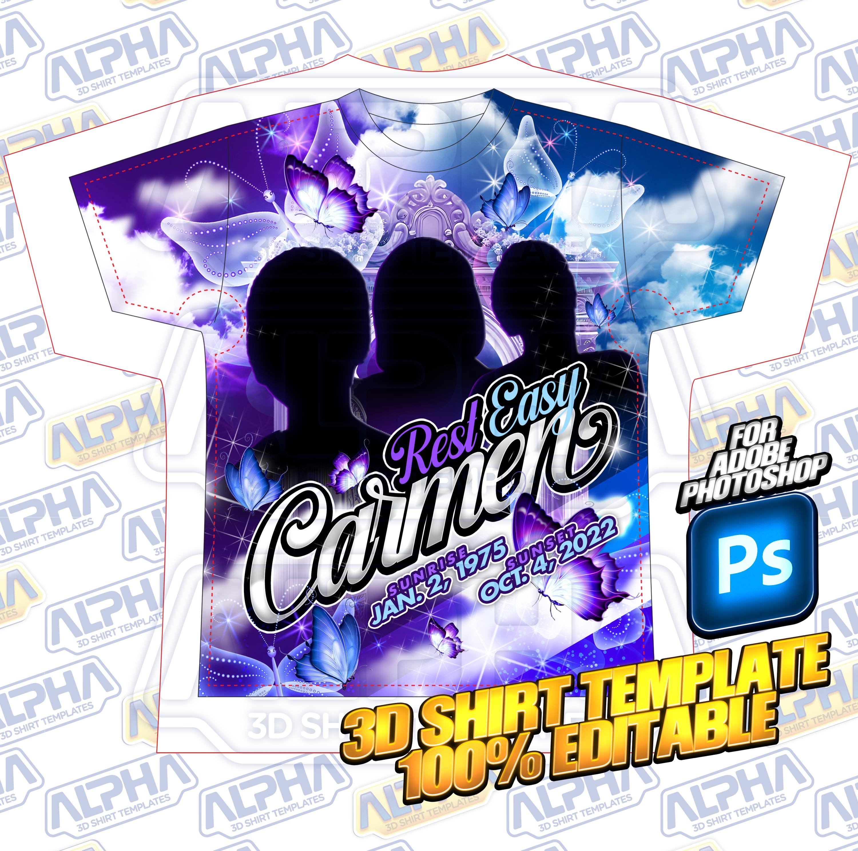 Rip Funeral Memorial Shirt Editable Photoshop Template Digital File ...