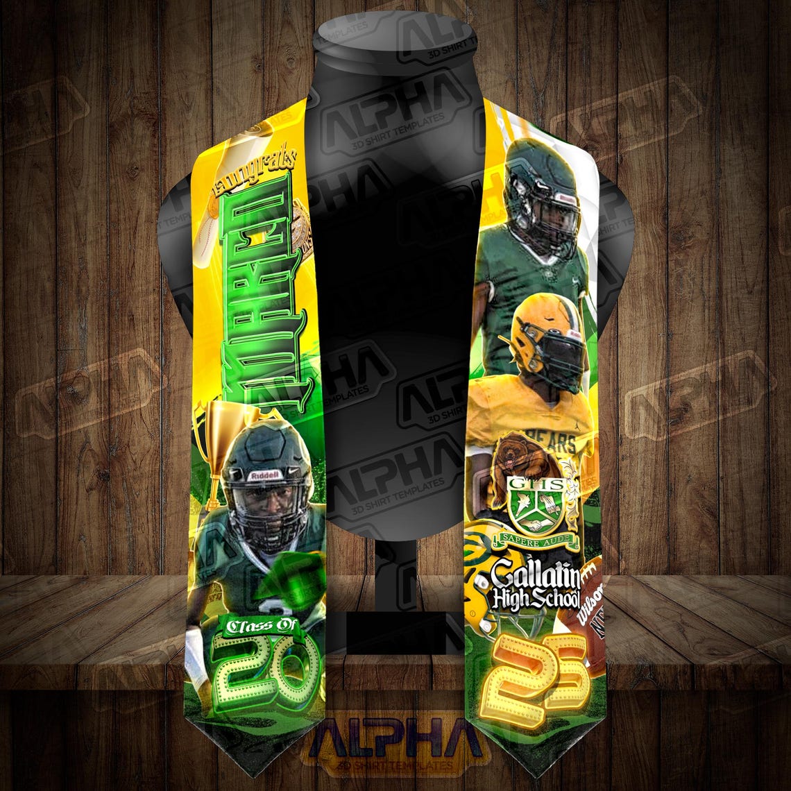 Graduation Stole, Shash Template DIY Editable Template 2025 Photoshop ...