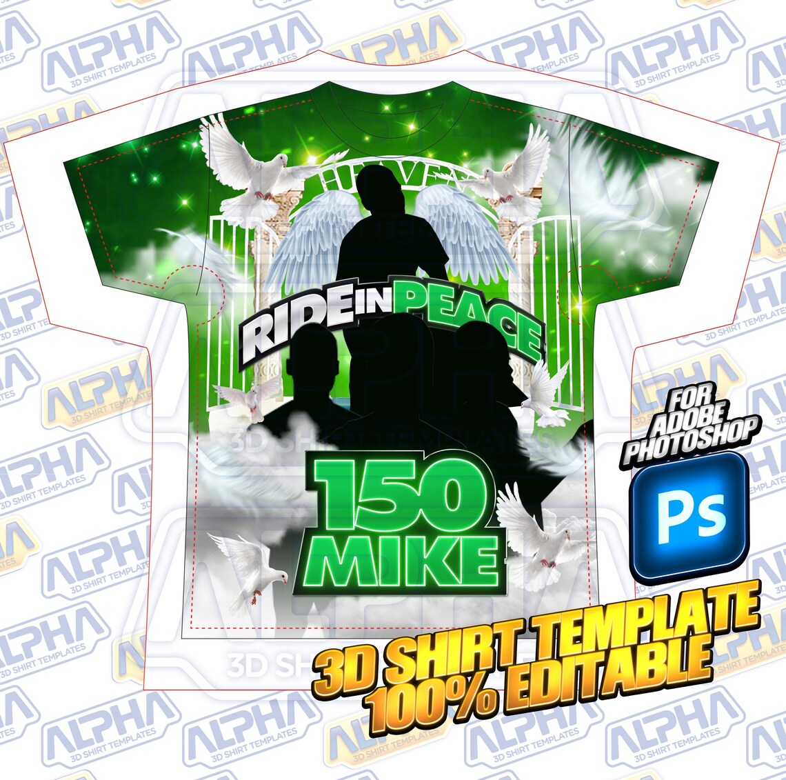 Rip Memorial Shirt Editable Photoshop Template - Etsy