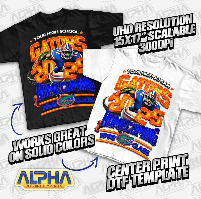 Class Reunion Alumni Football Design Template Football Team Gators ...