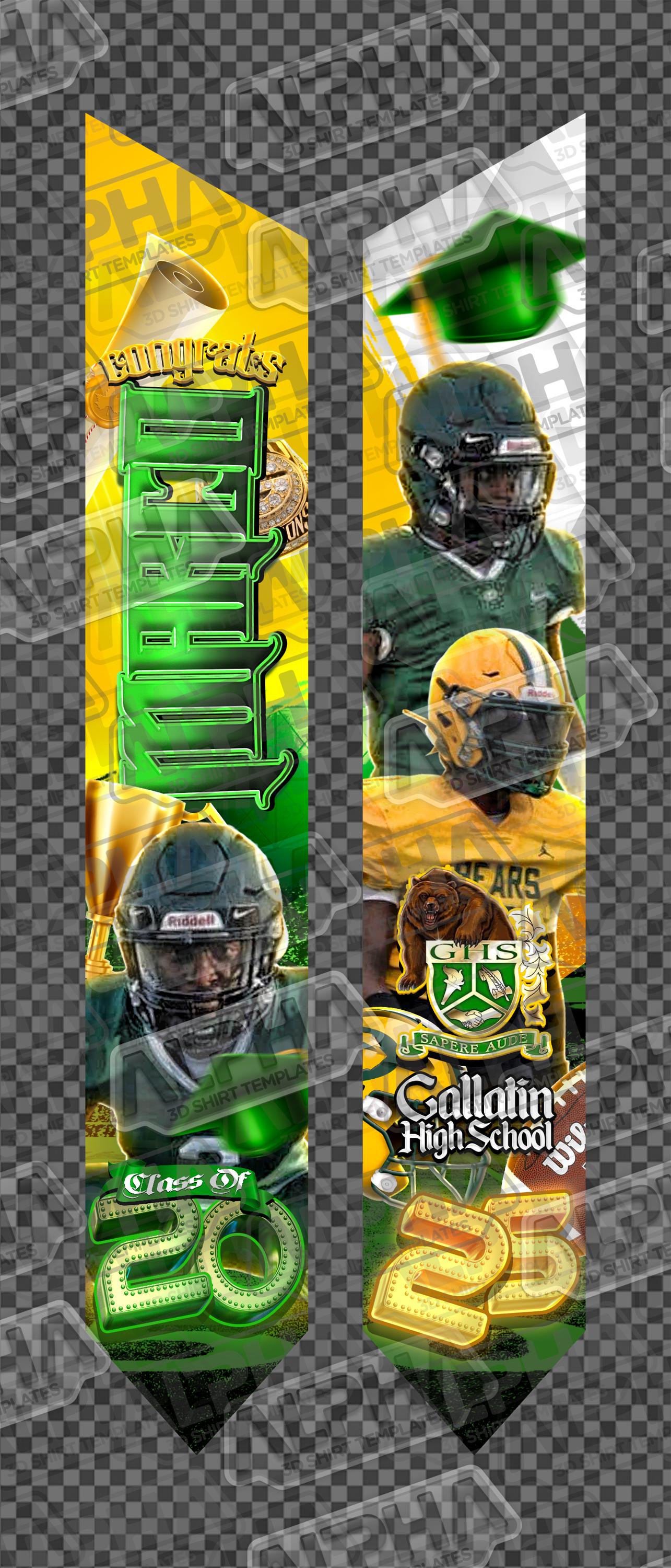 Graduation Stole, Shash Template DIY Editable Template 2025 Photoshop ...