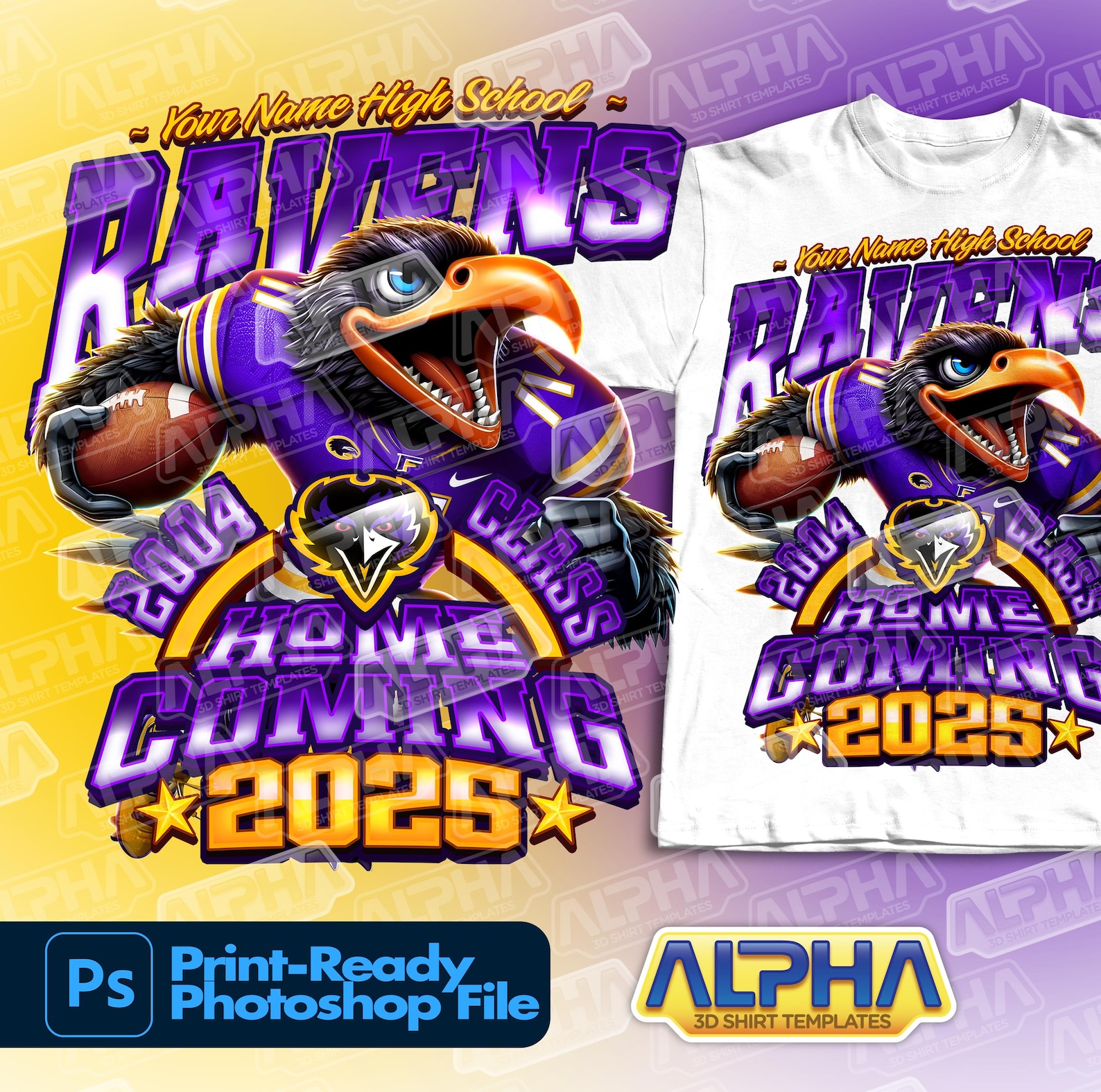 Class Reunion, Alumni Football Design Template Football Team Ravens ...