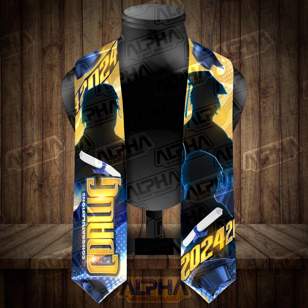 Graduation Stole, Shash Template DIY Editable Template 2025 Photoshop ...