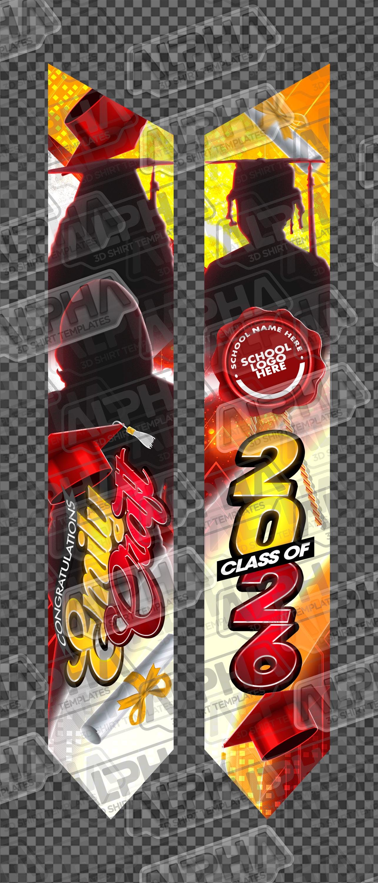 Graduation Stole, Shash Template DIY Editable Template 2025 Photoshop ...