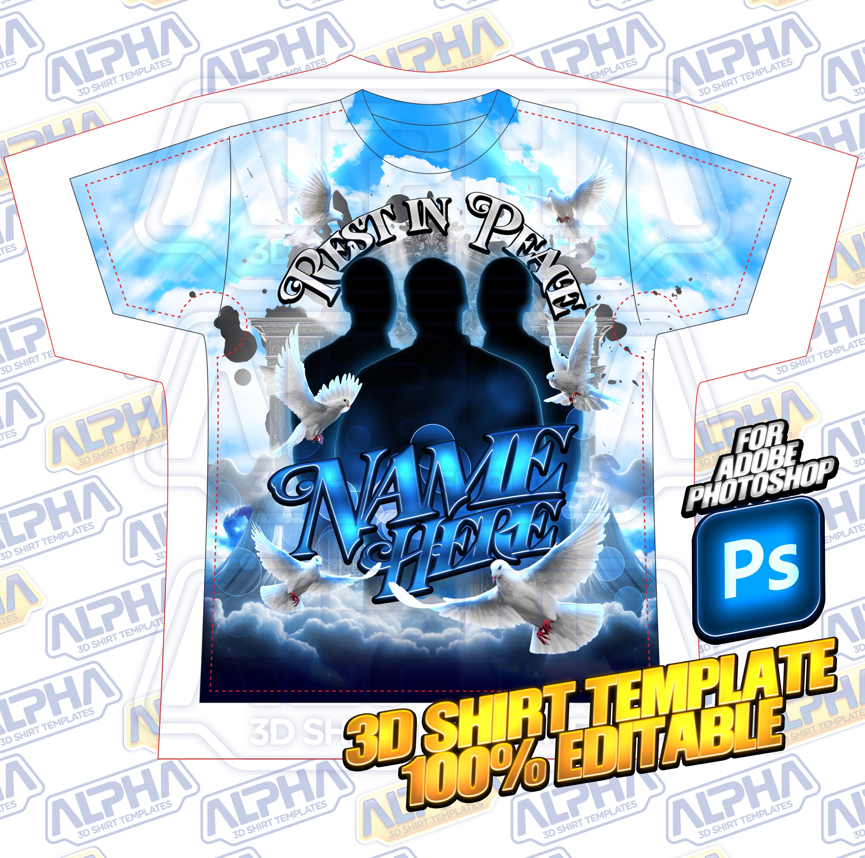 Rip Memorial Shirt Editable Photoshop Template - Etsy