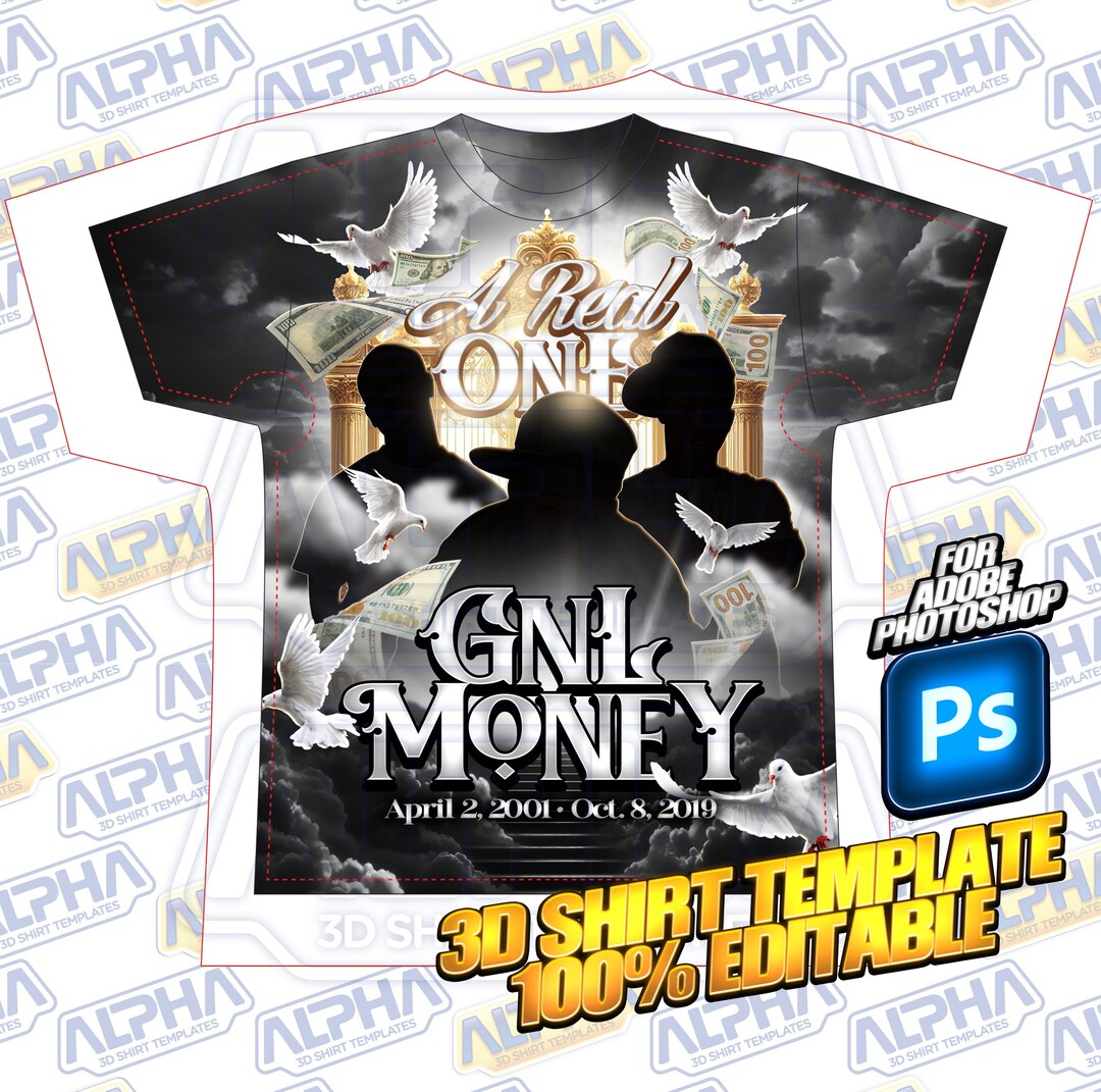 Rip Memorial Shirt Editable Photoshop Template - Etsy