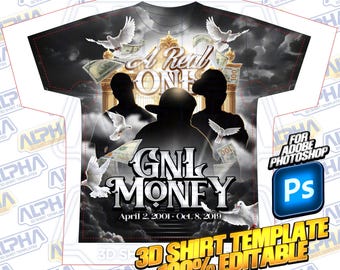 Rip Memorial Shirt Editable Photoshop Template - Etsy