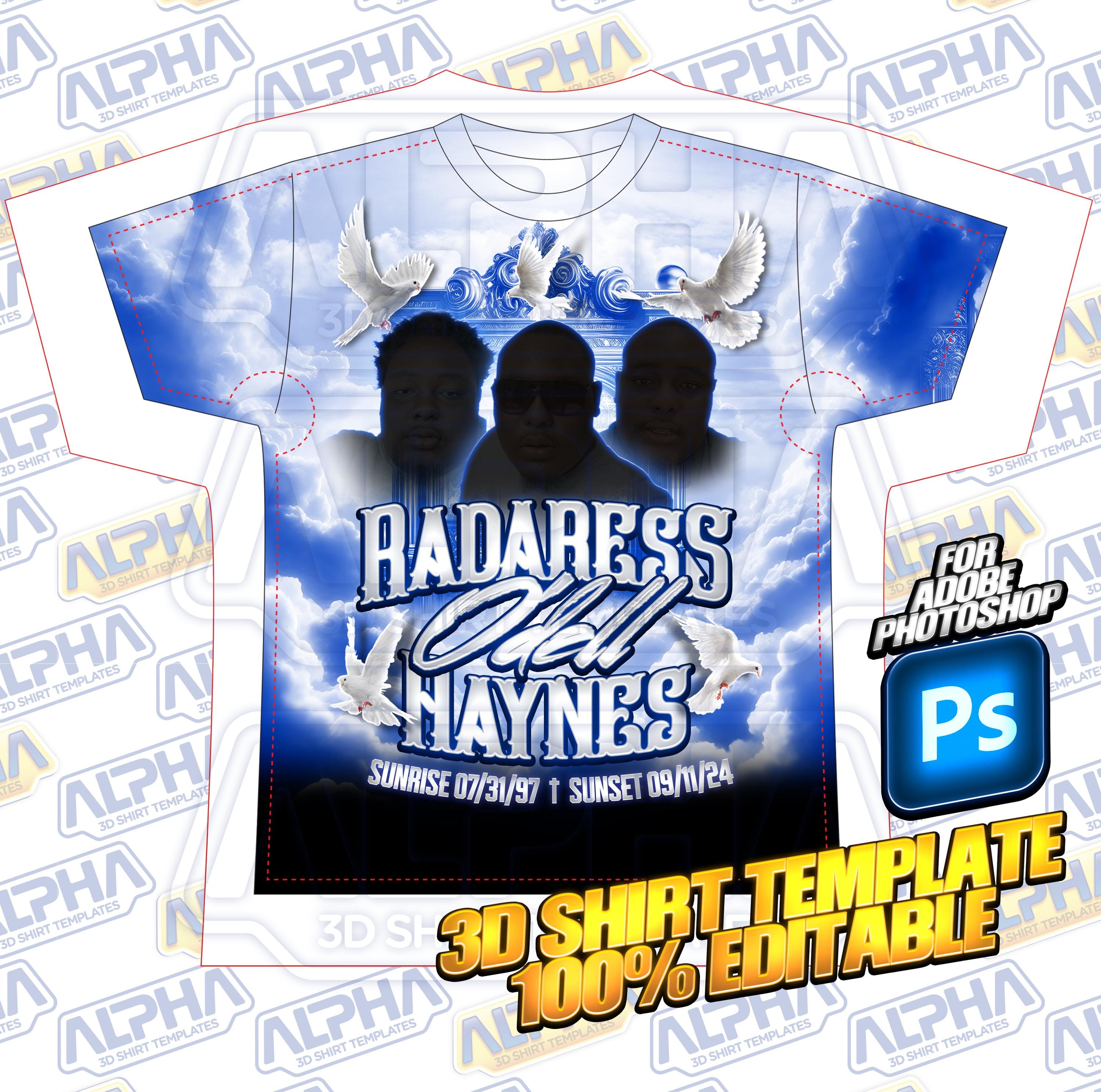 Rip Memorial Shirt Editable Photoshop Template - Etsy